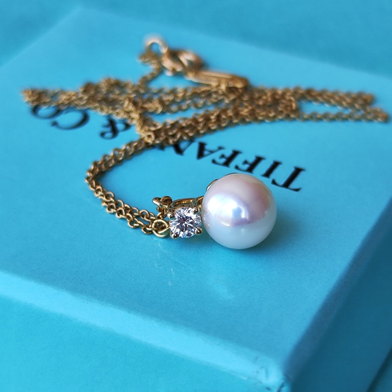 TIFFANY &Co ティファニー あこや真珠 天然ダイヤモンド TIFFANY &Co ティファニー あこや真珠 天然ダイヤモンド